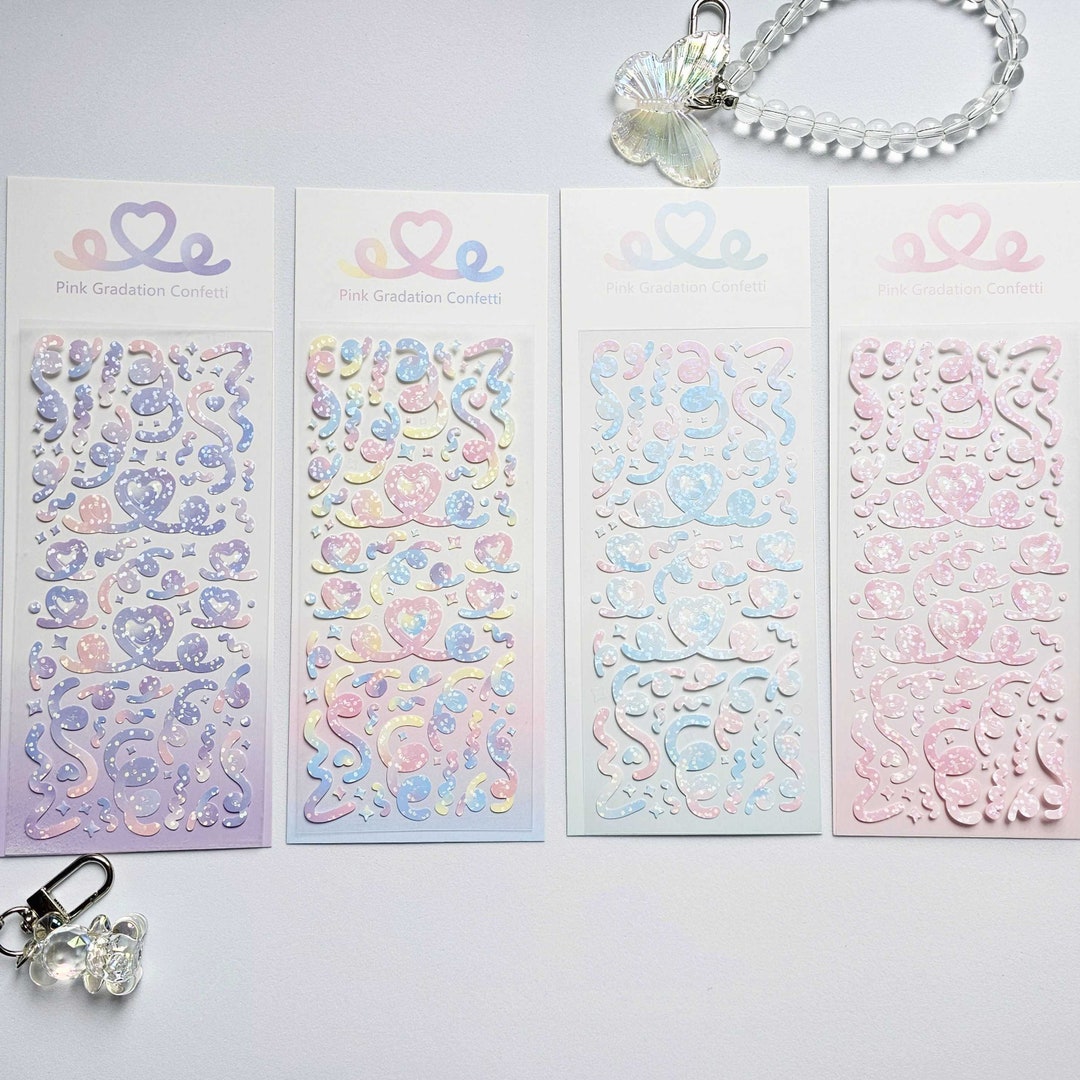 Kpop Polco Deco Stickers "gradation Confetti" - 1 PC | Kawaii Cute Kpop ...