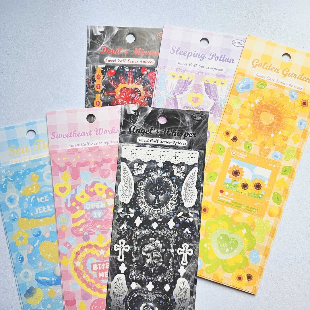 Kpop Polco Deco Stickers "sweet Call Series" Sticker - 4 PCS | Kawaii ...