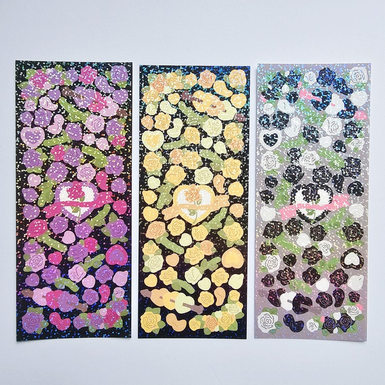 Kpop Polco Deco Stickers "roses" - 1 PC | Kawaii Cute Kpop Toploader ...
