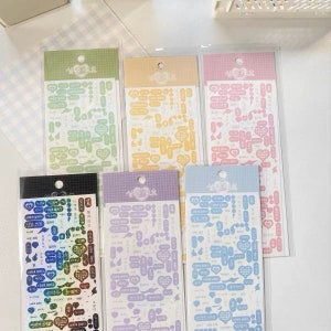 Kpop Polco Deco Stickers korean Words Sticker 1 PC Kawaii Cute Kpop ...