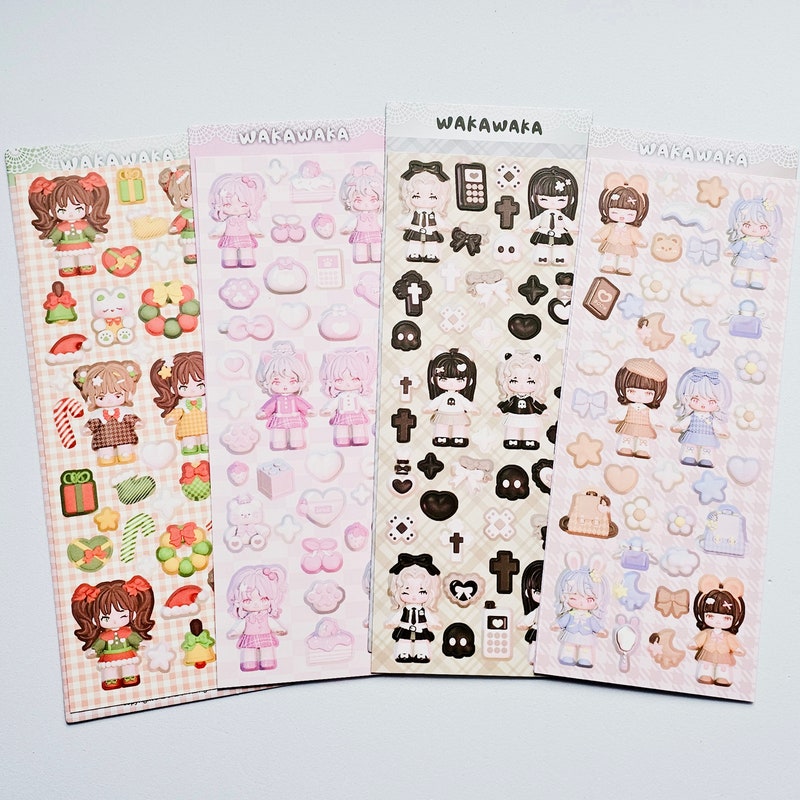 Kawaii Cute Girl Stickers - Etsy
