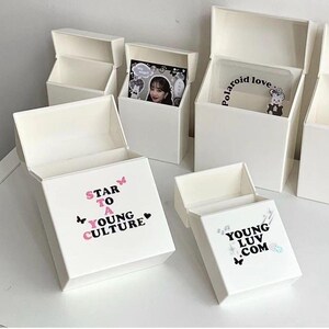White Kpop Photocard Storage Box - Etsy