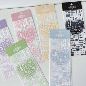 Kpop Polco Deco Stickers "korean Words" Sticker - 1 PC | Kawaii Cute ...