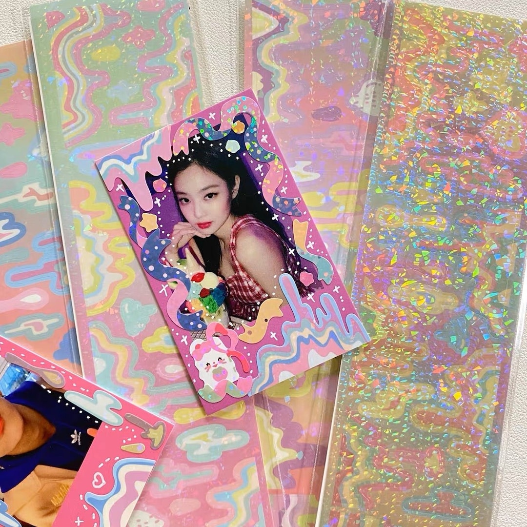 Kpop Polco Deco Stickers sparkly Drip 1 PC Kawaii Cute Kpop Toploader ...