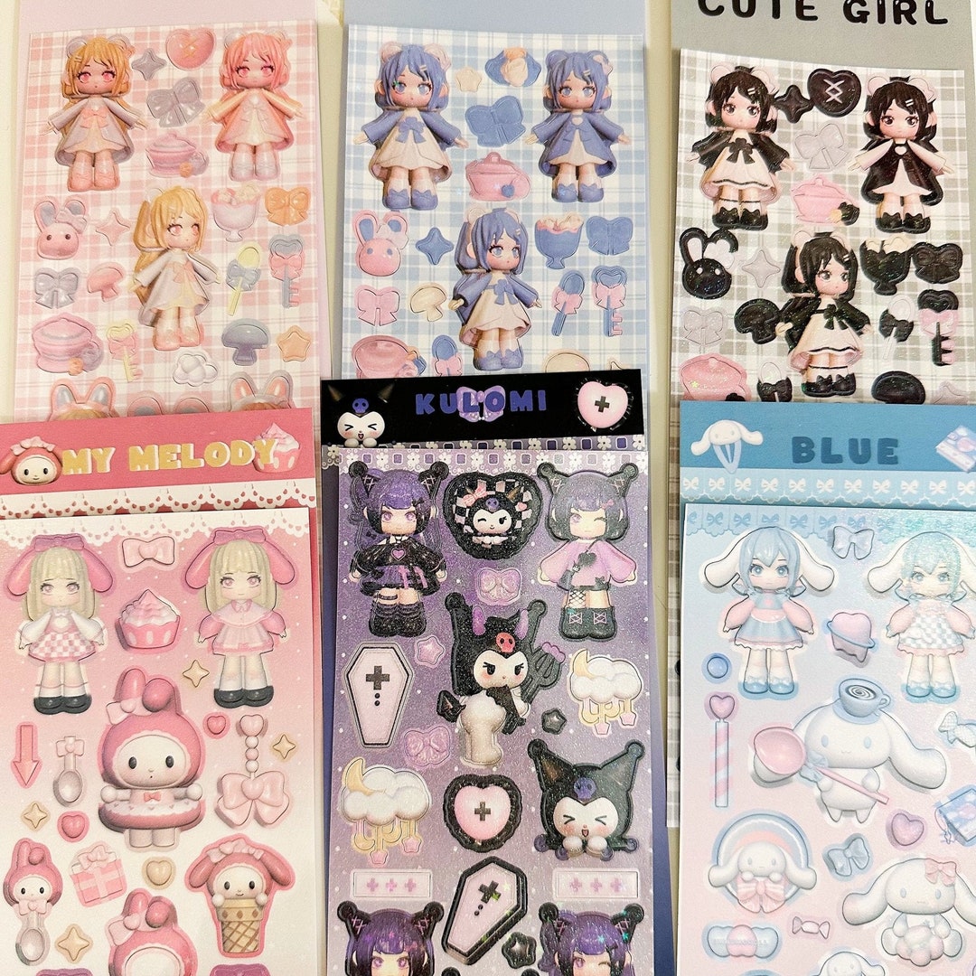 Kpop Polco Deco Stickers "costume Girl" Sticker | Kawaii Cute Kpop ...