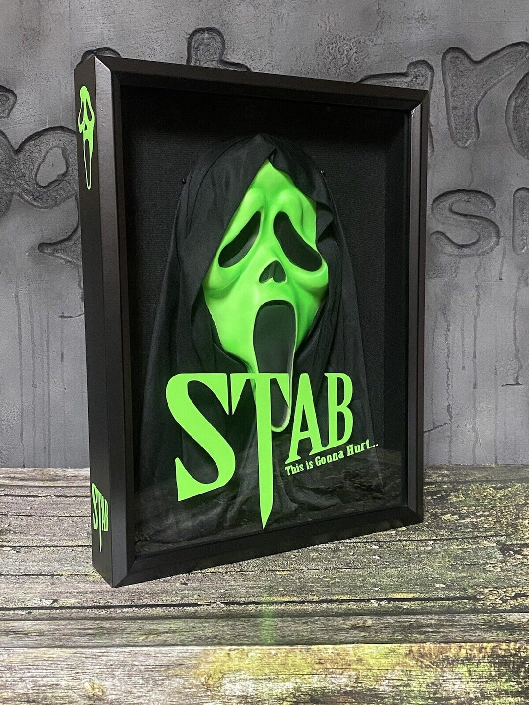 Scream Stab Movie Ghostface Mask Display Shadow Box Horror - Etsy