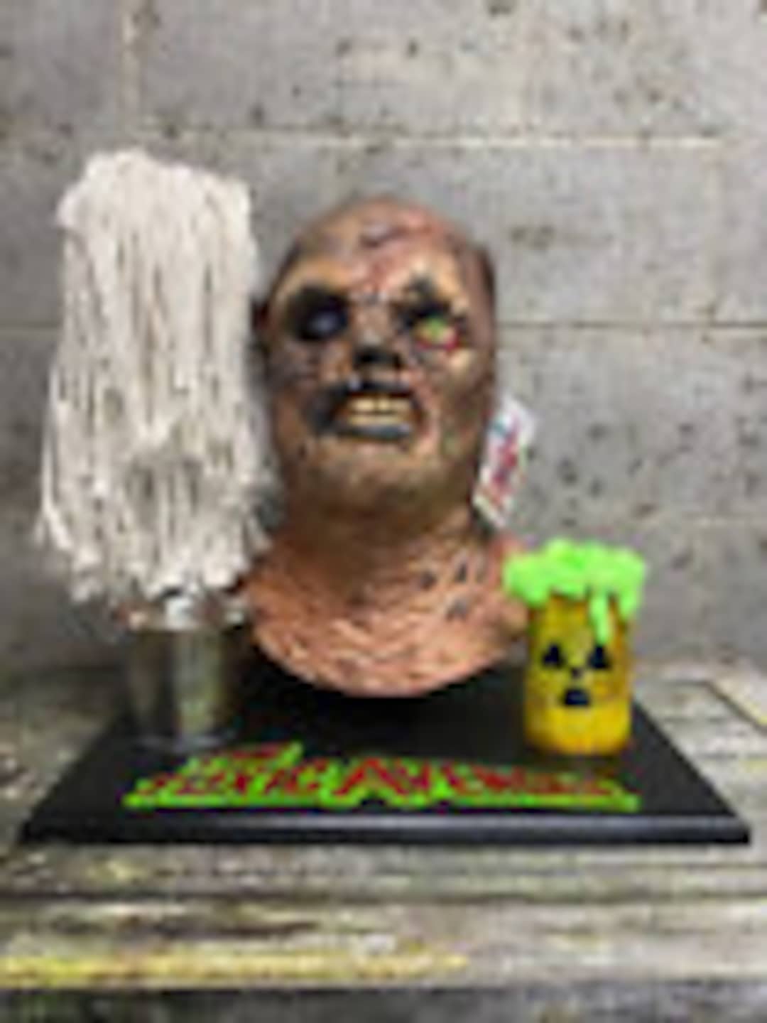 The Toxic Avenger Toxie Mask Display Stand With Mask Mop - Etsy