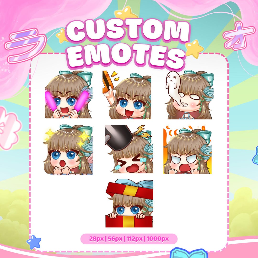 Custom Chibi Twitch Emotes | Animated Emotes, Discord, Vtuber - Etsy UK