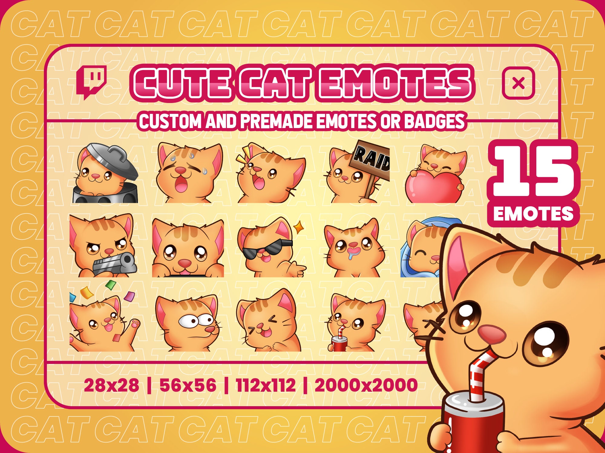 Custom Emotes Chibi Twitch Emotes Pack Discord Emotes Pack - Etsy