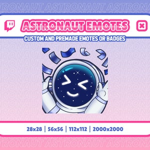 Astronaut Twitch Emotes Pack, Character Twitch Emotes, Emotes Pack for ...
