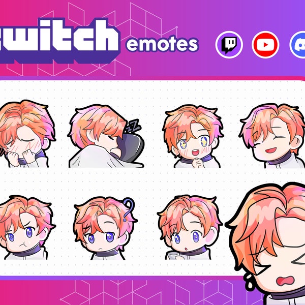 Chibi Boys Emotes - Etsy