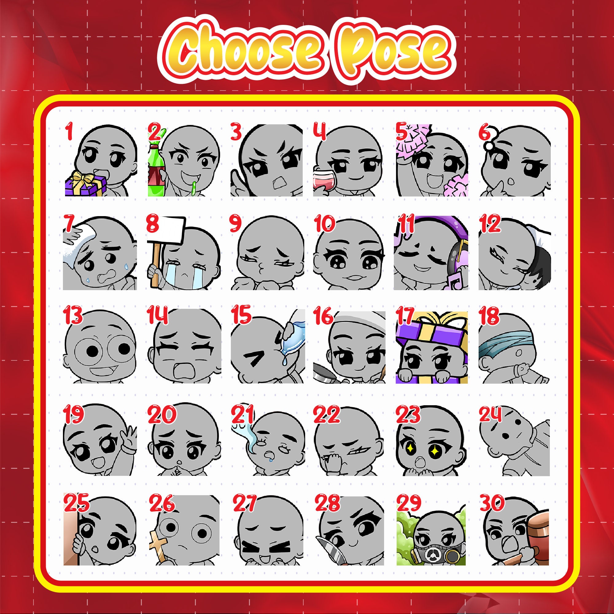 Custom Emotes Chibi Twitch Emotes Pack Vtuber Emotes Emotes - Etsy Portugal