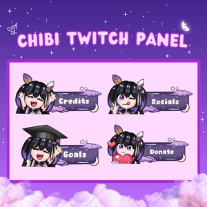 Custom Twitch Panels or Panel Twitch | Vtuber Panel, Pet Panel, Anime ...