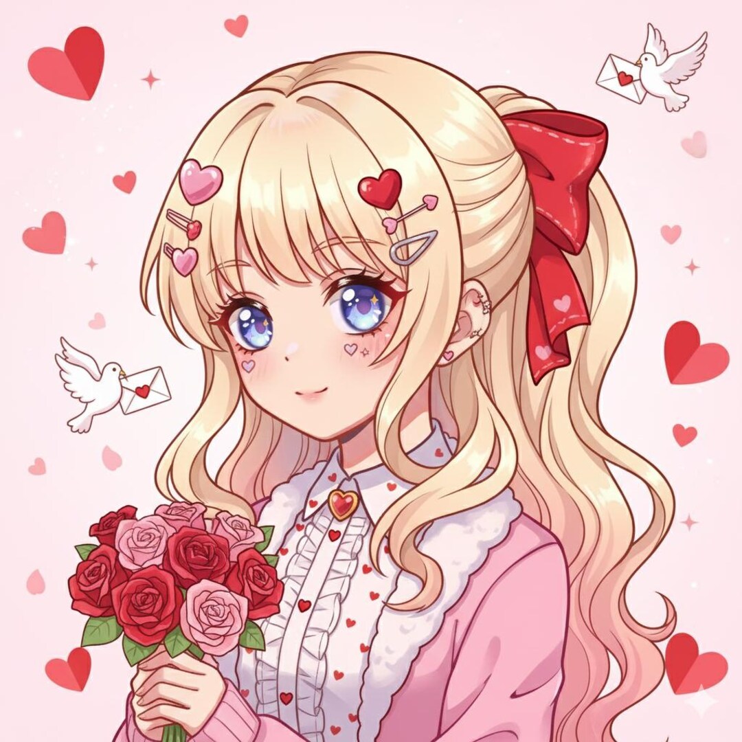 Custom Valentine Anime PFP, Vtuber Profile Picture, Art Commission - Etsy