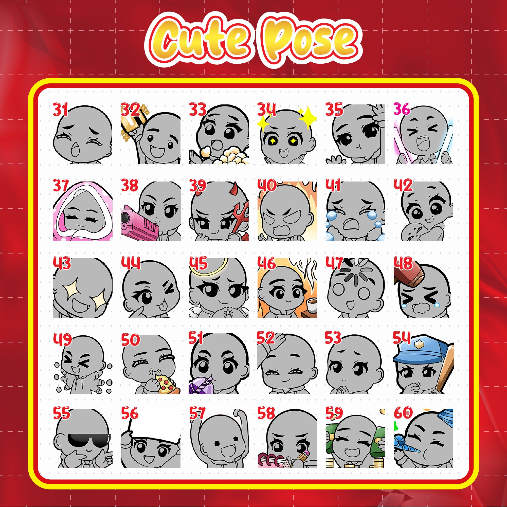 Custom Emotes Chibi Twitch Emotes Pack Vtuber Emotes Emotes - Etsy Portugal