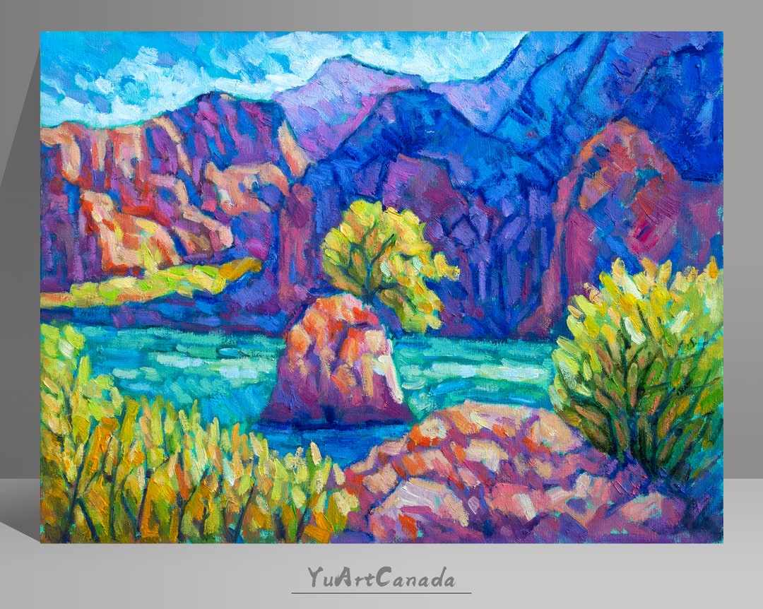 Canyon in Arizona Landscape Painting Impressionist Painting Original ...