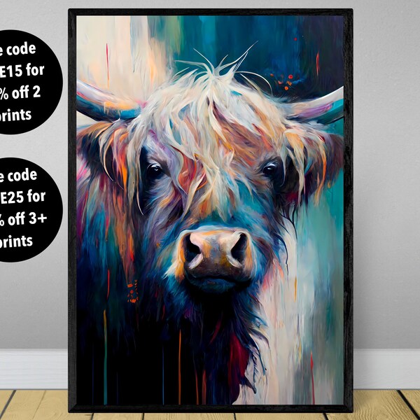 Cow Art - Etsy