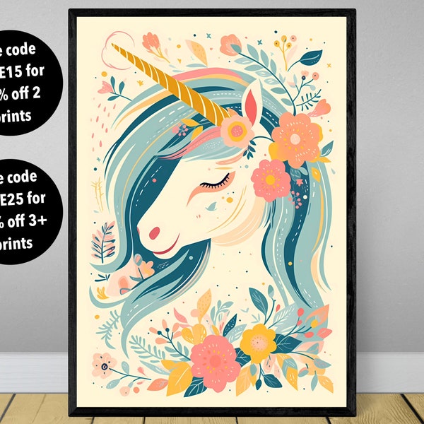 Unicorn Poster - Etsy