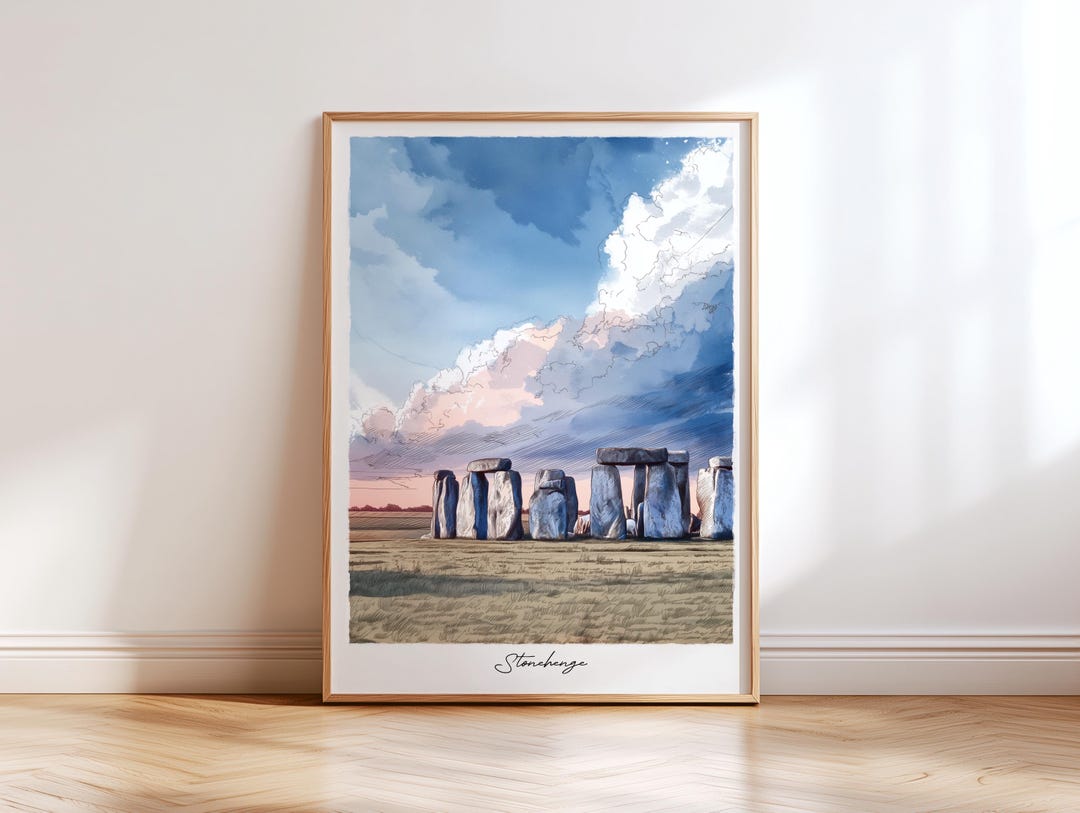 Stonehenge England Print, Stonehenge Travel Poster Wall Art, Stonehenge ...