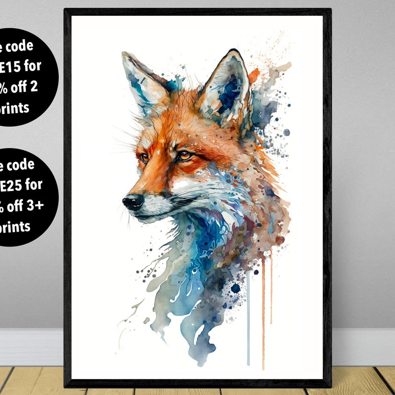 Fox Art - Etsy