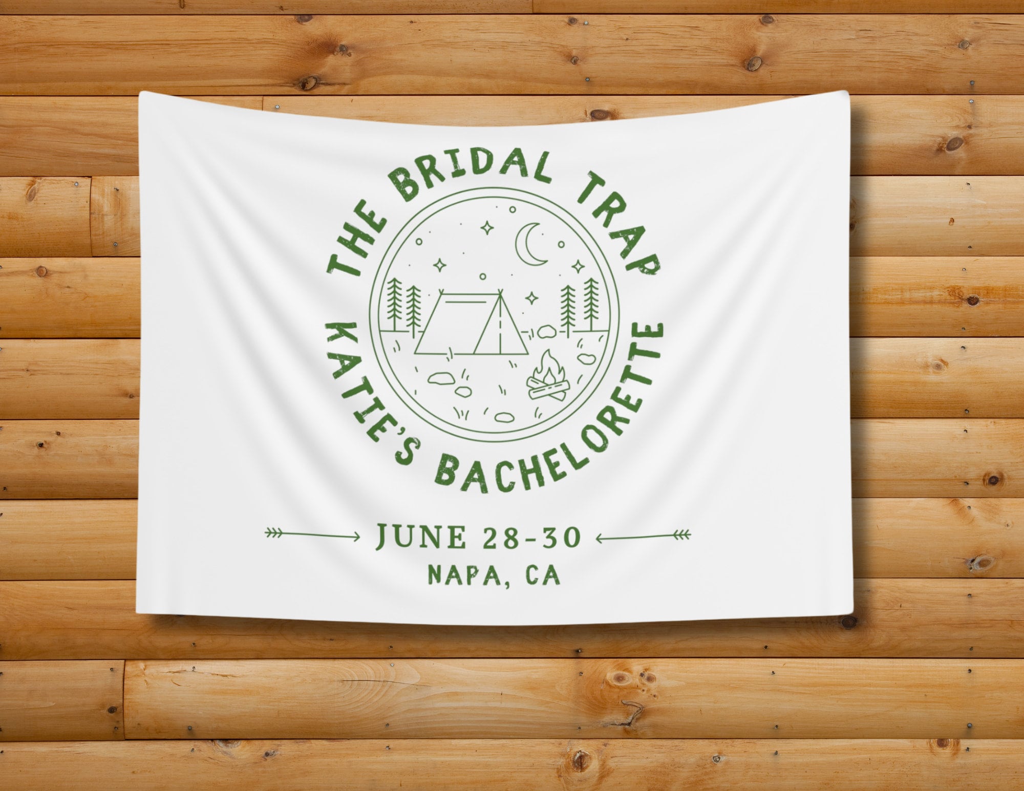 Camp Bachelorette Flag, Camp Bach Banner, Custom Camp Banner, the ...