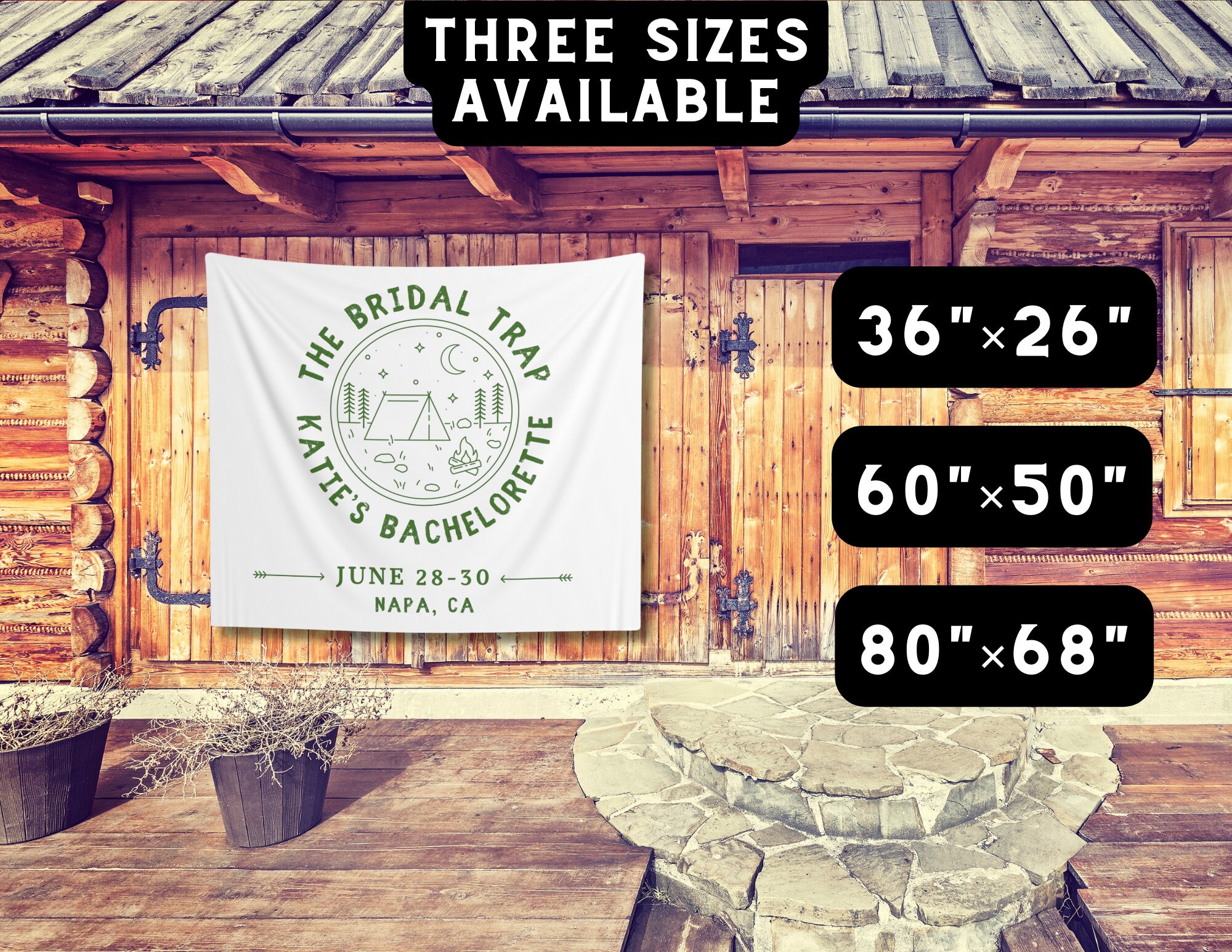 Camp Bachelorette Flag, Camp Bach Banner, Custom Camp Banner, the ...