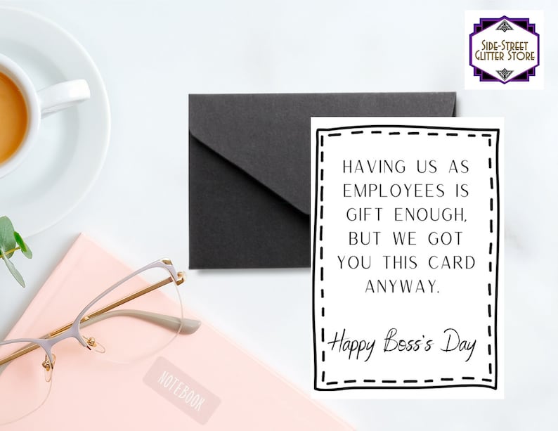 Funny Boss's Day Card From Employees (5x7 PDF PNG) - Etsy