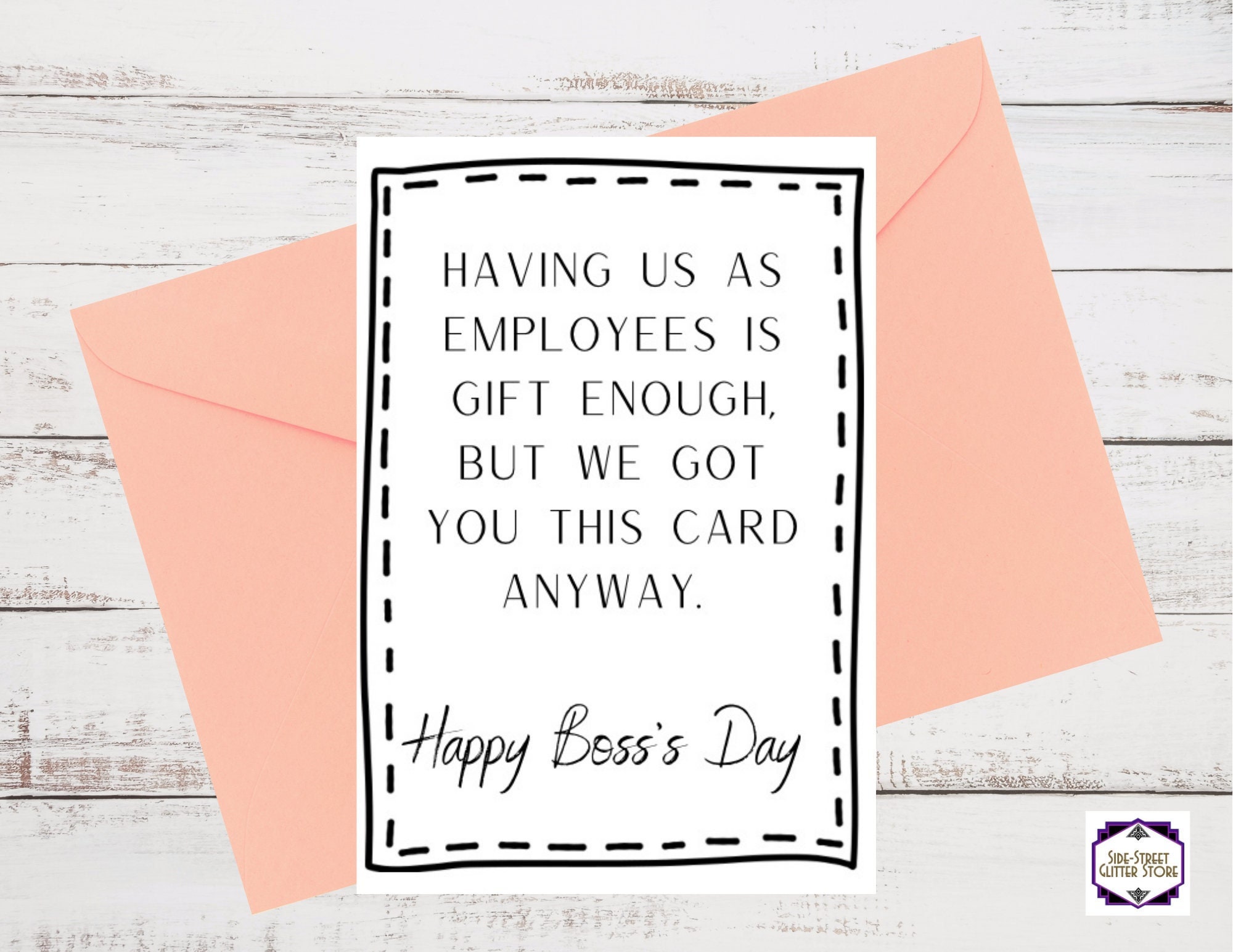Funny Boss's Day Card From Employees (5x7 PDF PNG) - Etsy