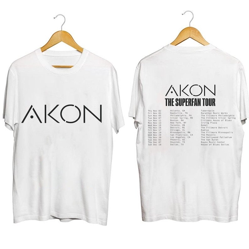 Akon The Superfan Tour 2023 Shirt, Akon Fan Shirt, Akon 2023 Concert ...