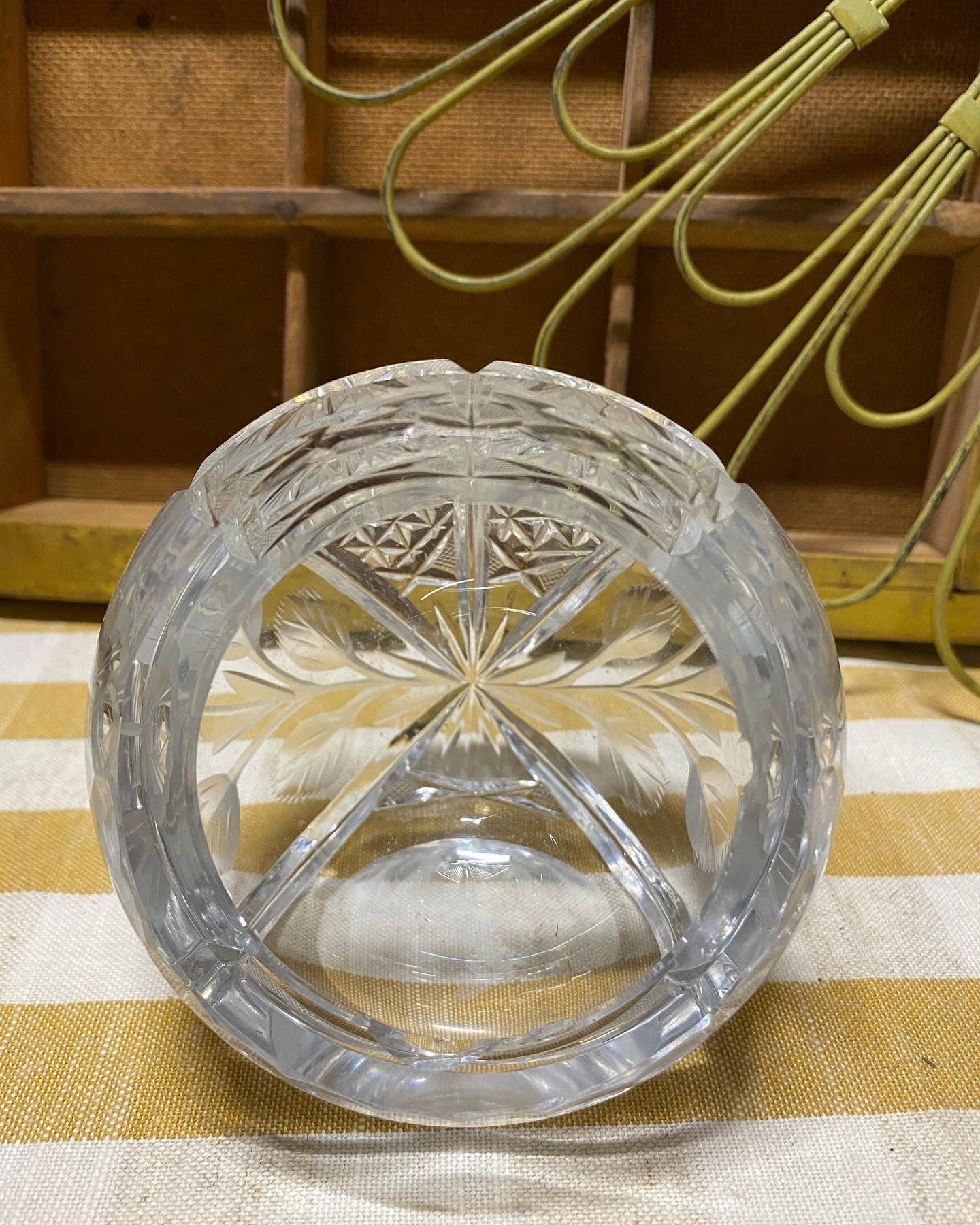 Vintage Crystal Table Top Bowl Terrarium - Etsy