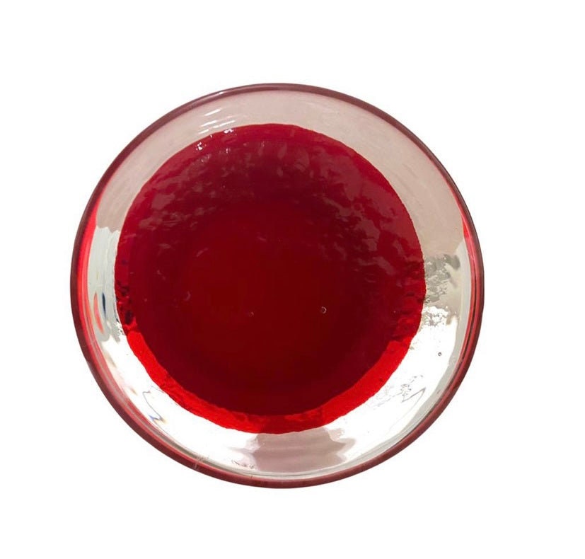 Makora Hand Blown Red Curvy Glass Vase - Etsy