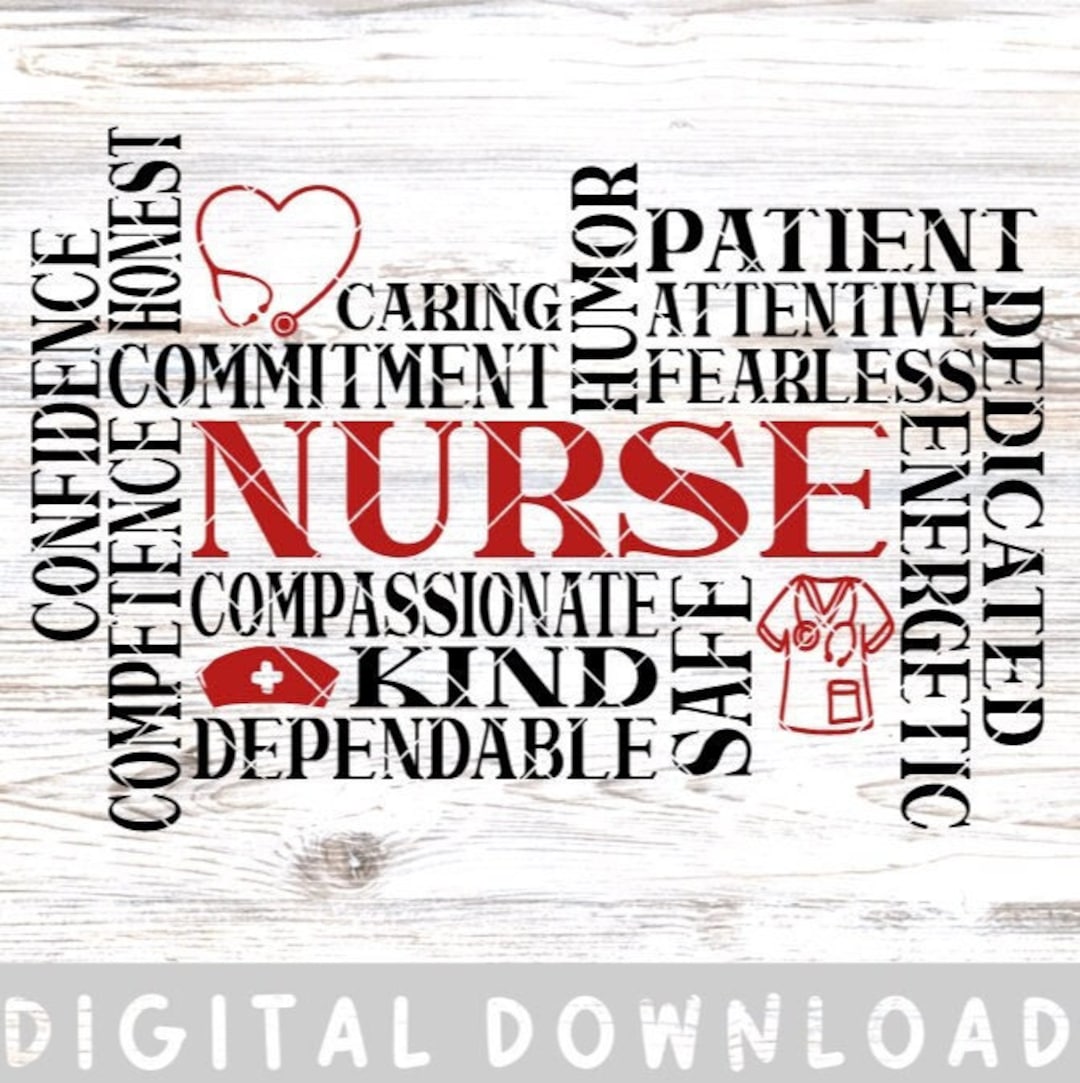 Nurse Word Art Digital Download PNG JPG SVG - Etsy
