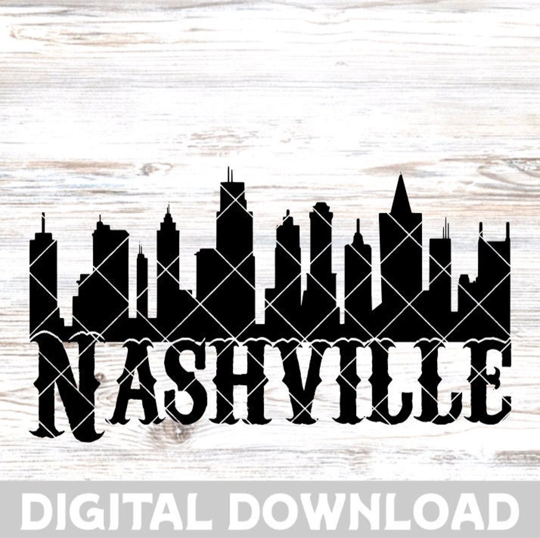 Nashville Skyline Vintage Lettering | Digital Download | SVG Cut File ...