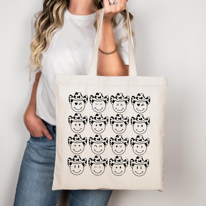 Cow Print Cowboy Smiley Face PNG: Western Emoji (digital Download) - Etsy