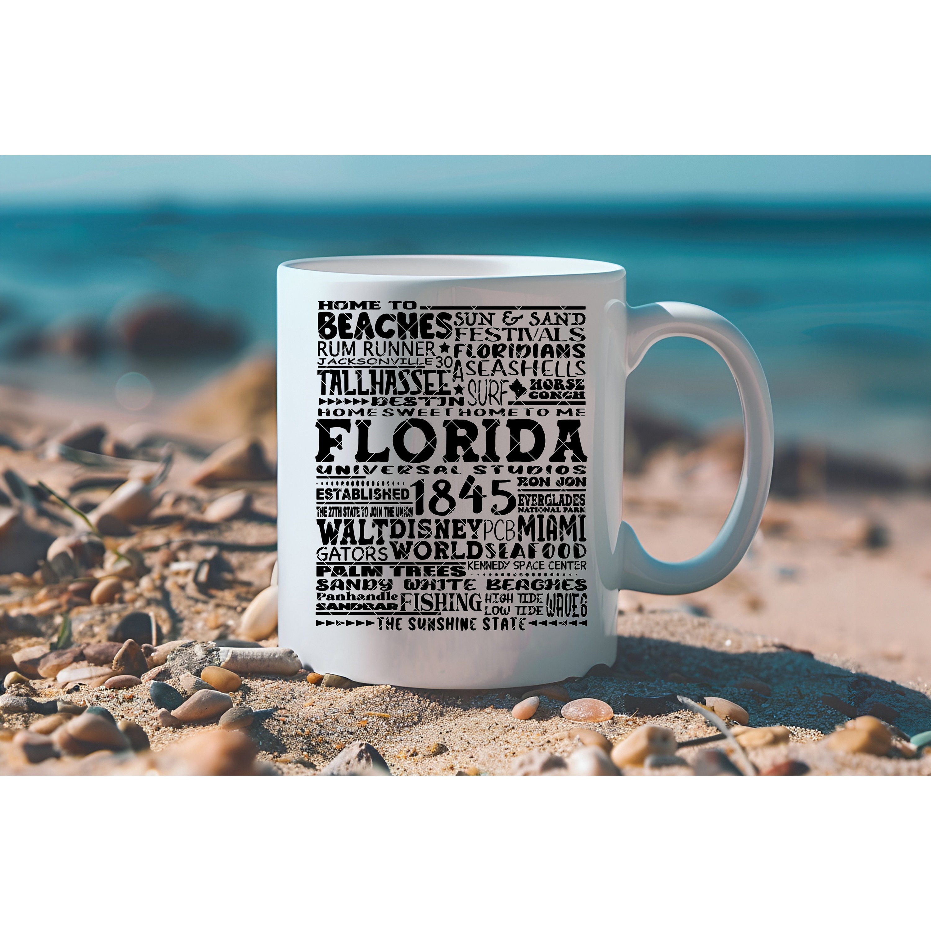 Florida Word Art Beach Vacation Digital Download PNG Poster Personalize ...