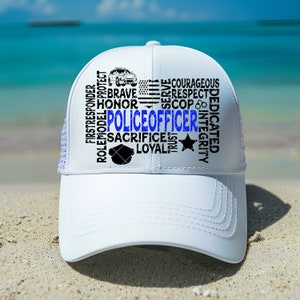 Police Officer Collage Word Art | Law Enforcement Gifts | Back the Blue ...