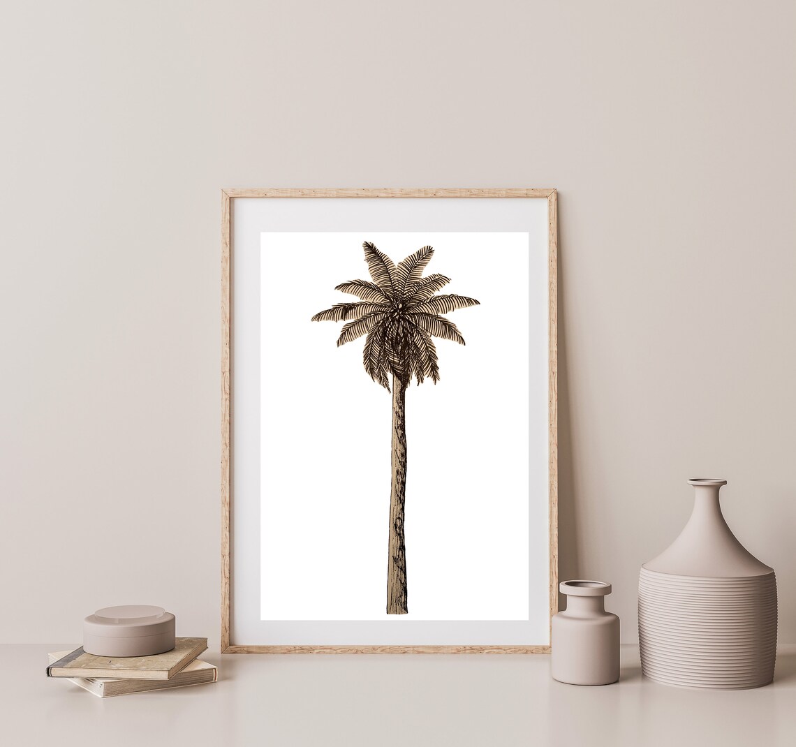Vertical Wall Art Palm Tree Print Digital Print Palm Tree Print Wall
