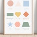 Alphabet Poster, Number Poster, Shapes Poster, Set of 3 Educational ...