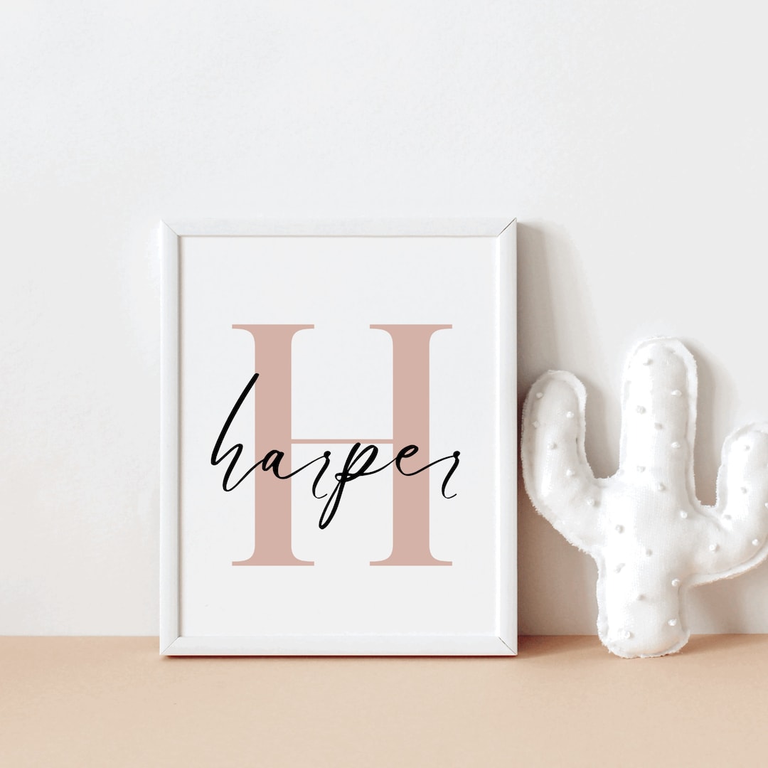 Custom Initial Poster, Custom Name Poster, Name Poster, Nursery Name ...