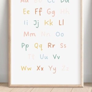 Alphabet Poster, Number Poster, Shapes Poster, Set of 3 Educational ...