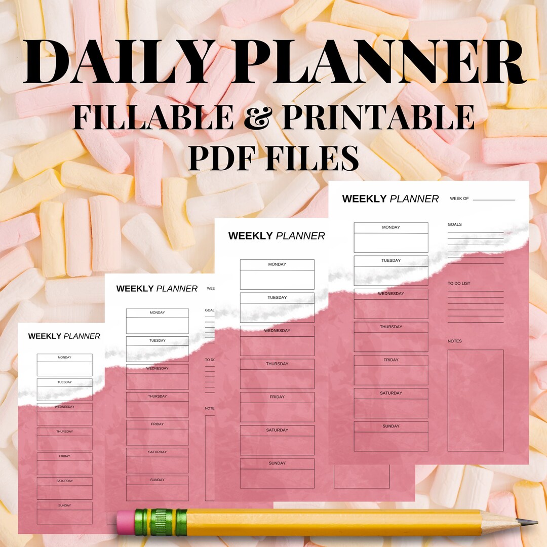 Organize Your Week Weekly Planner|weekly Planner Printable | Weekly ...
