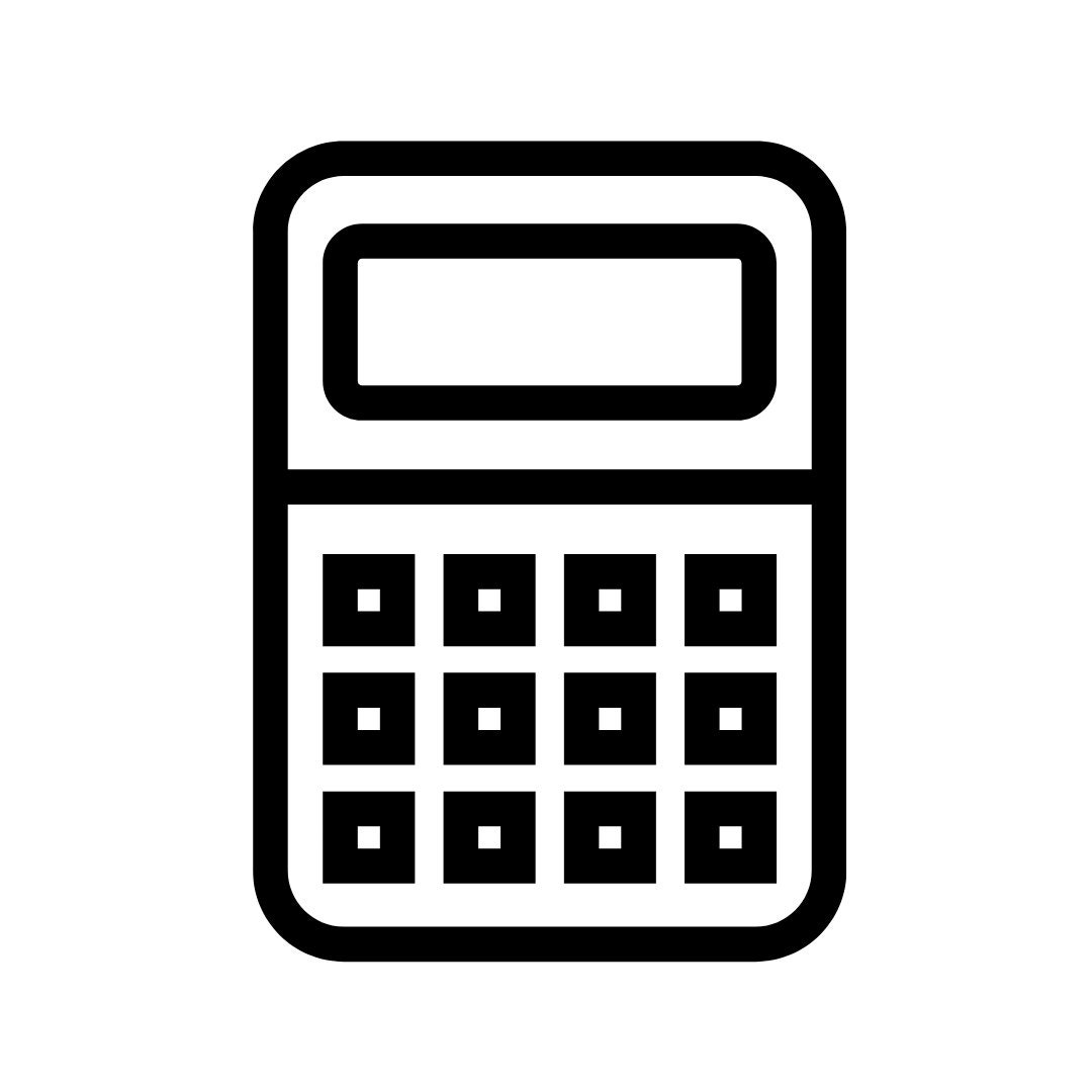 Digital Calculator, SVG Calculator, Calculator Outline SVG, 12 Digit ...