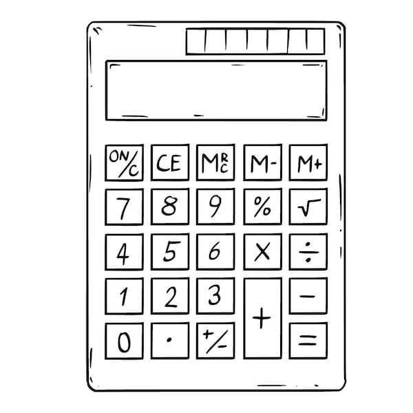Calculator Svg - Etsy