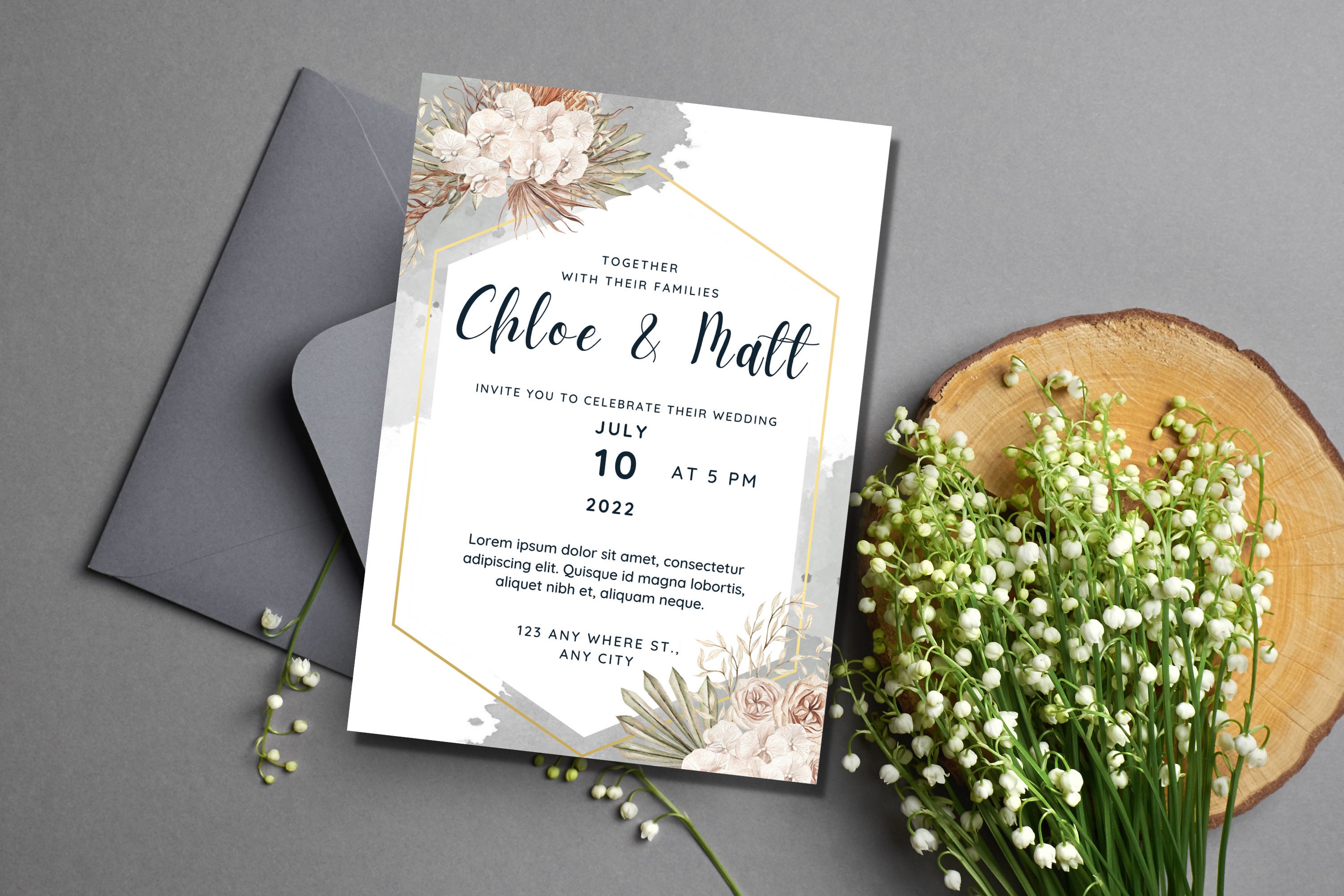 Join Us for Our Wedding Celebration| Digital Download Printable Wedding ...