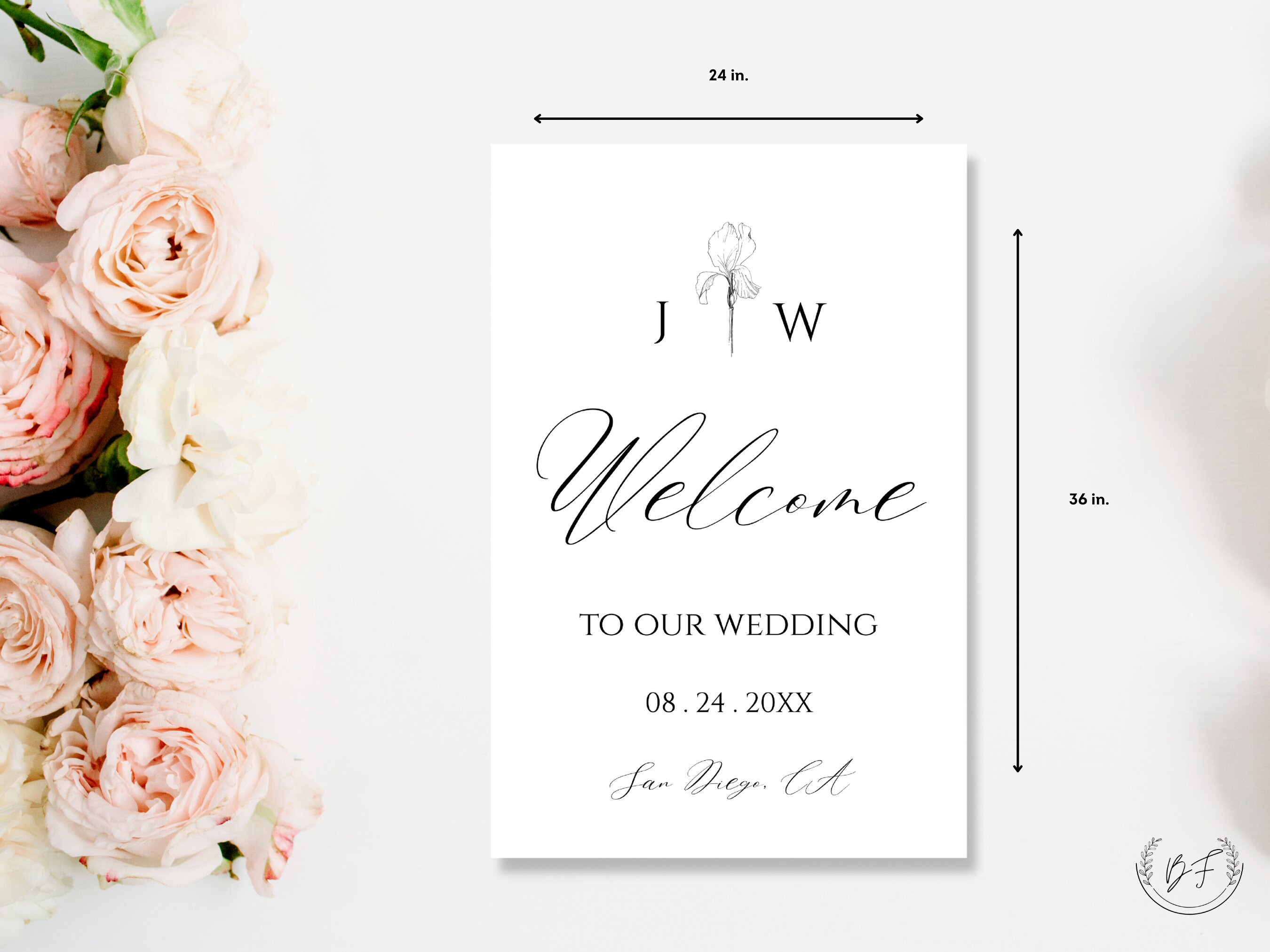 Minimalist Wedding Welcome Sign Welcome Wedding Sign Script - Etsy