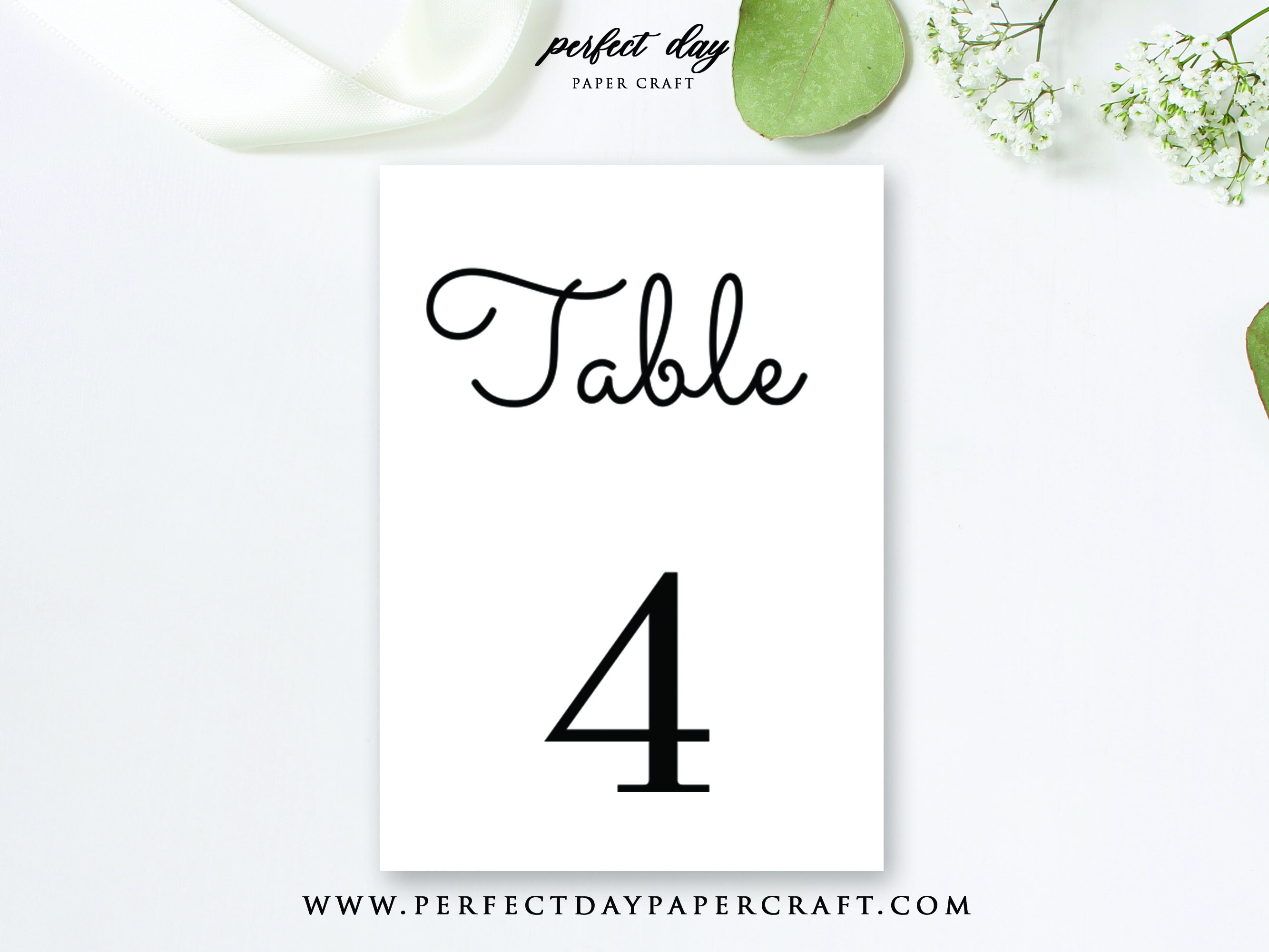 Wedding Template - Instant Download , Modern Table Number Card ...