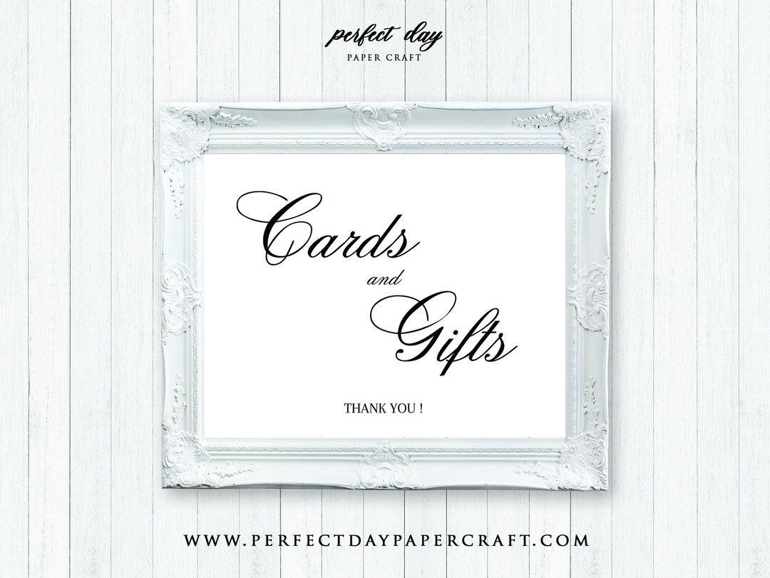 Wedding Template - Instant Download , Cards & Gifts Sign – Editable ...