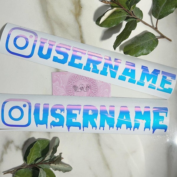 Ig Username Decals - Etsy