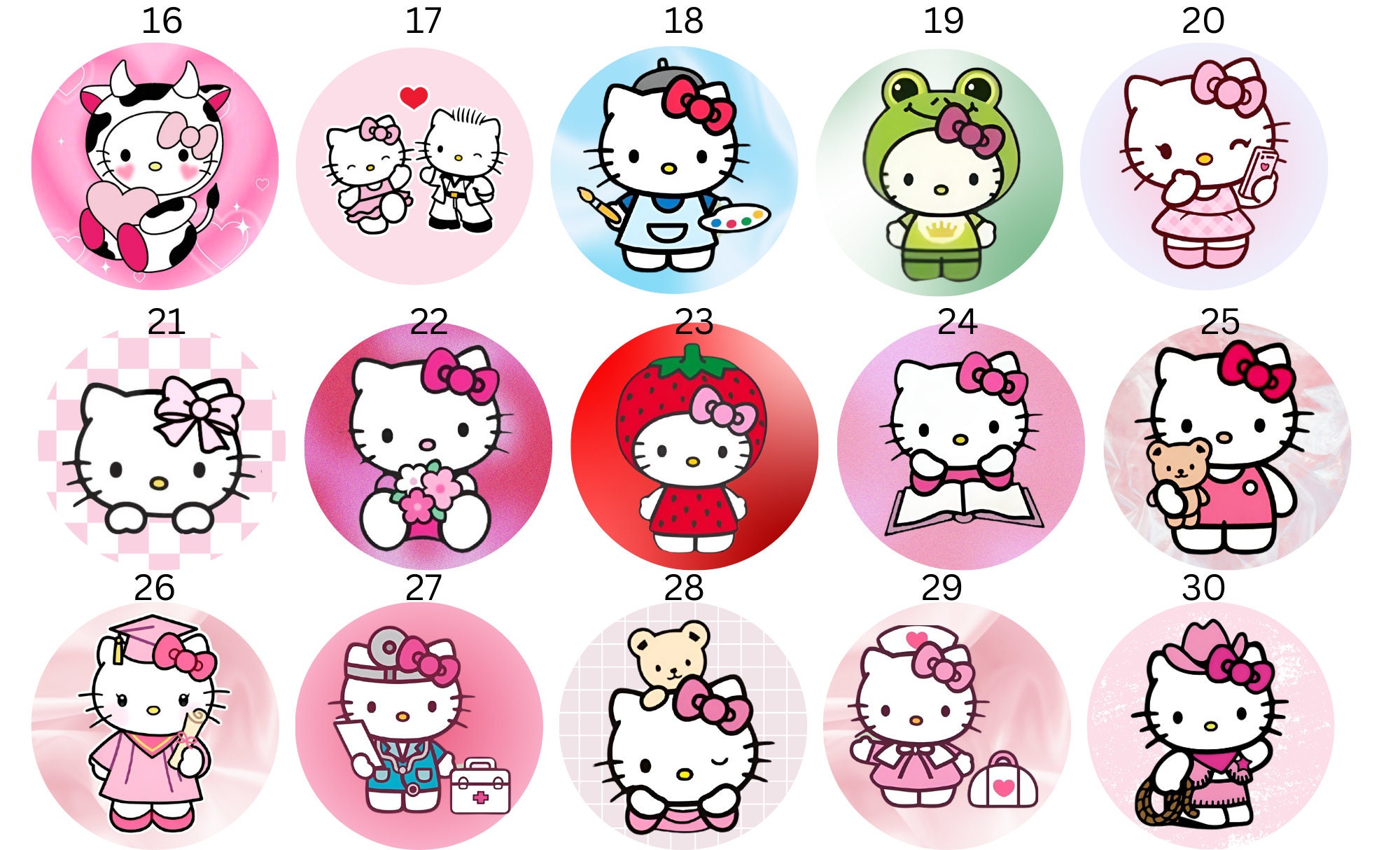 Hello Kitty Ceramic Car Coasters Set of 2 30 Different Designs ...