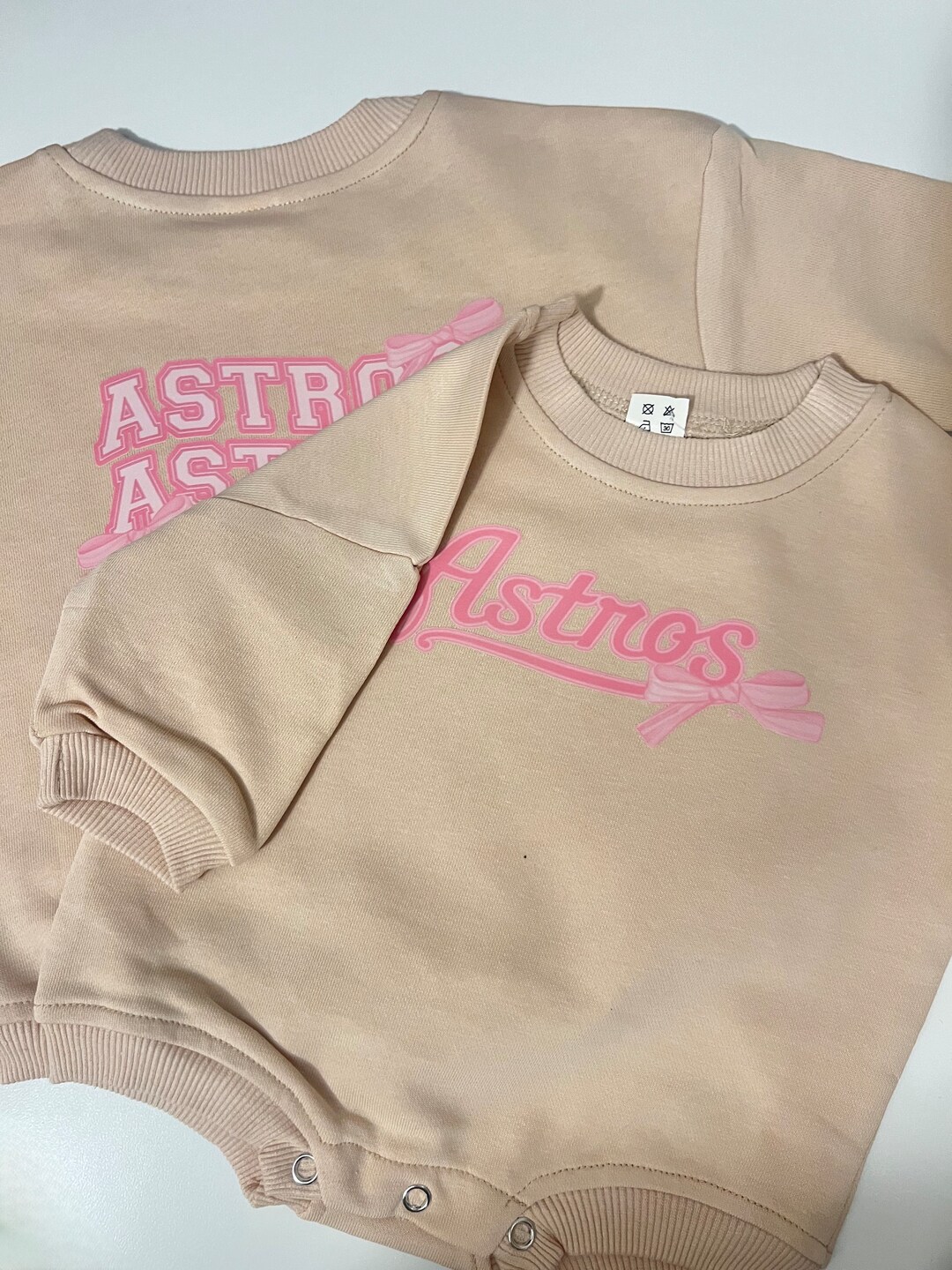 Baby Astros Coquette Crewneck Pink Astros Girly Design Infant Sizes - Etsy